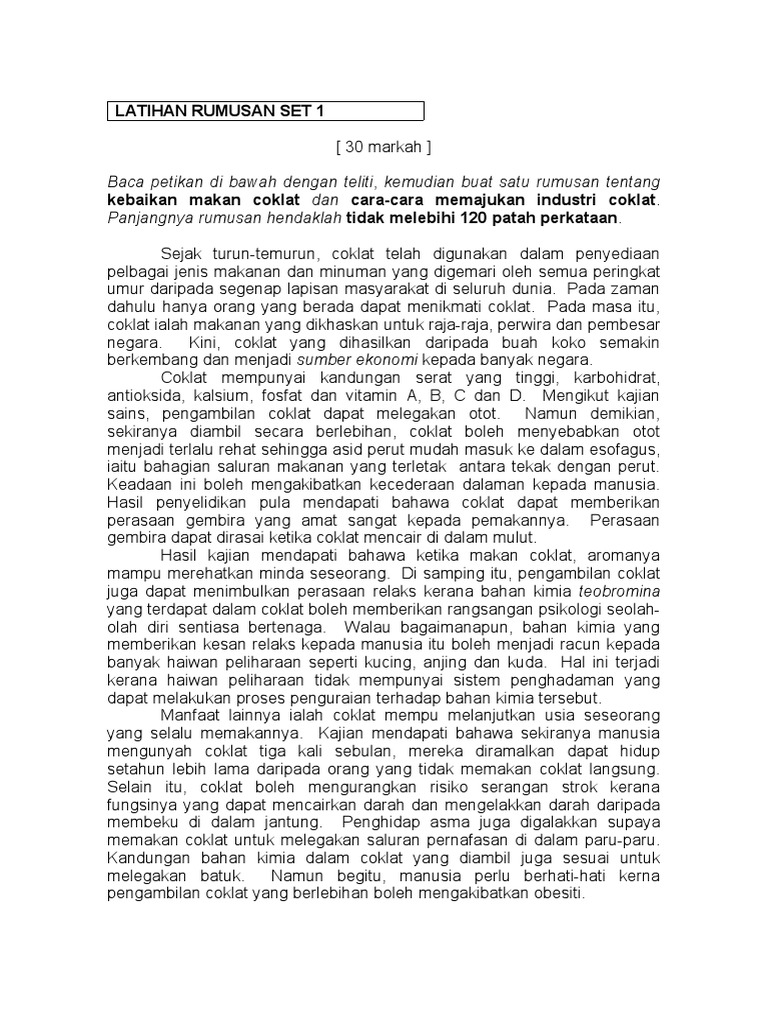 Latihan Rumusan Set 1 | PDF