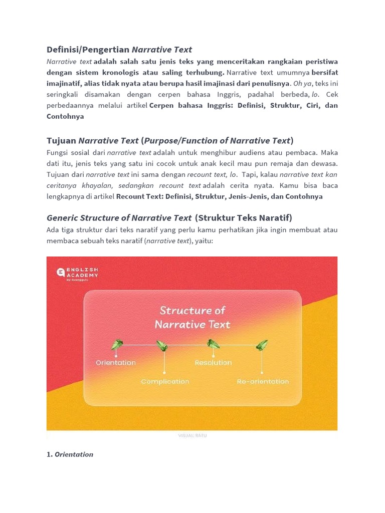 Struktur dan Jenis Teks Naratif | PDF | Fiksi Umum