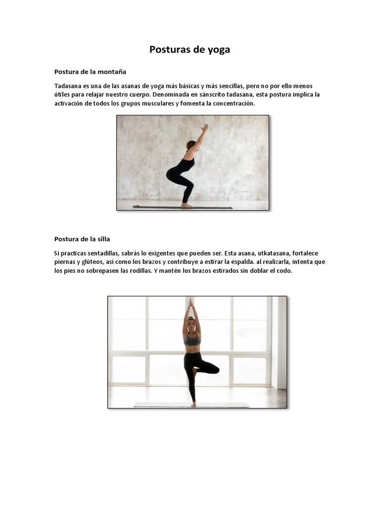 Posturas de Yoga | PDF | Ejercicio físico
