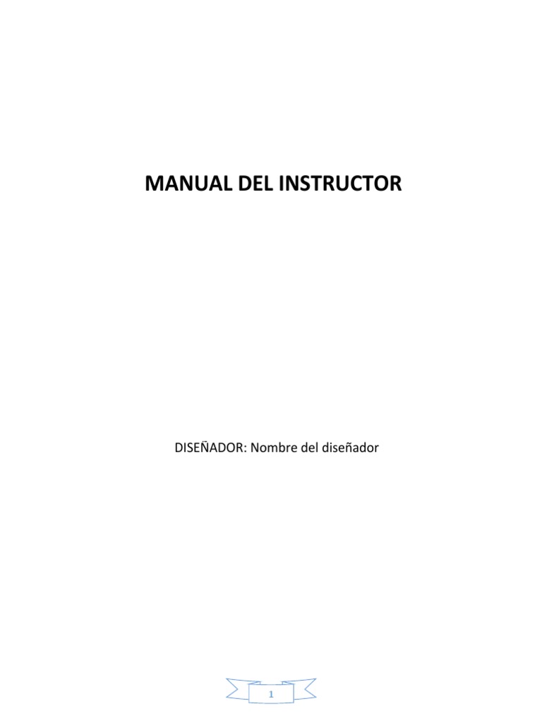 Ejemplo de Manual Del Instructor | PDF