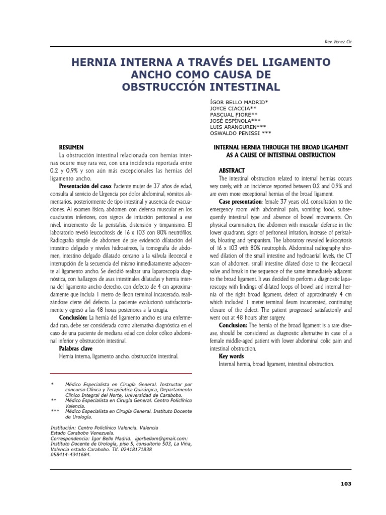 Hernia Interna | PDF | Abdomen | Anatomía