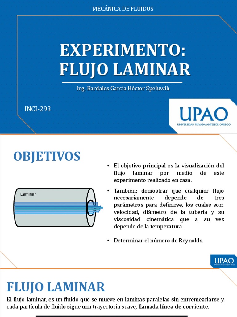 Experimento - Flujo Laminar | PDF | Flujo laminar | Numero Reynolds