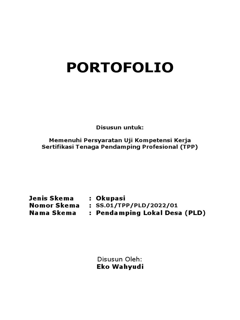 Template Portofolio PLD | PDF