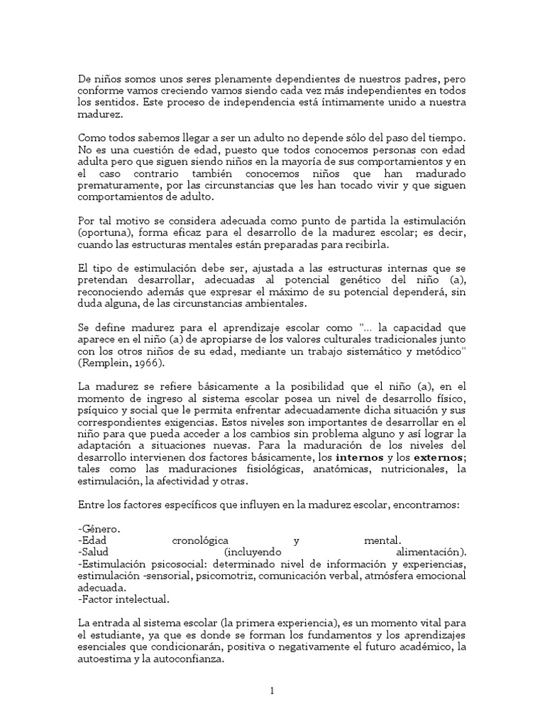 Test Abc | PDF | Aprendizaje | Educación de la primera infancia