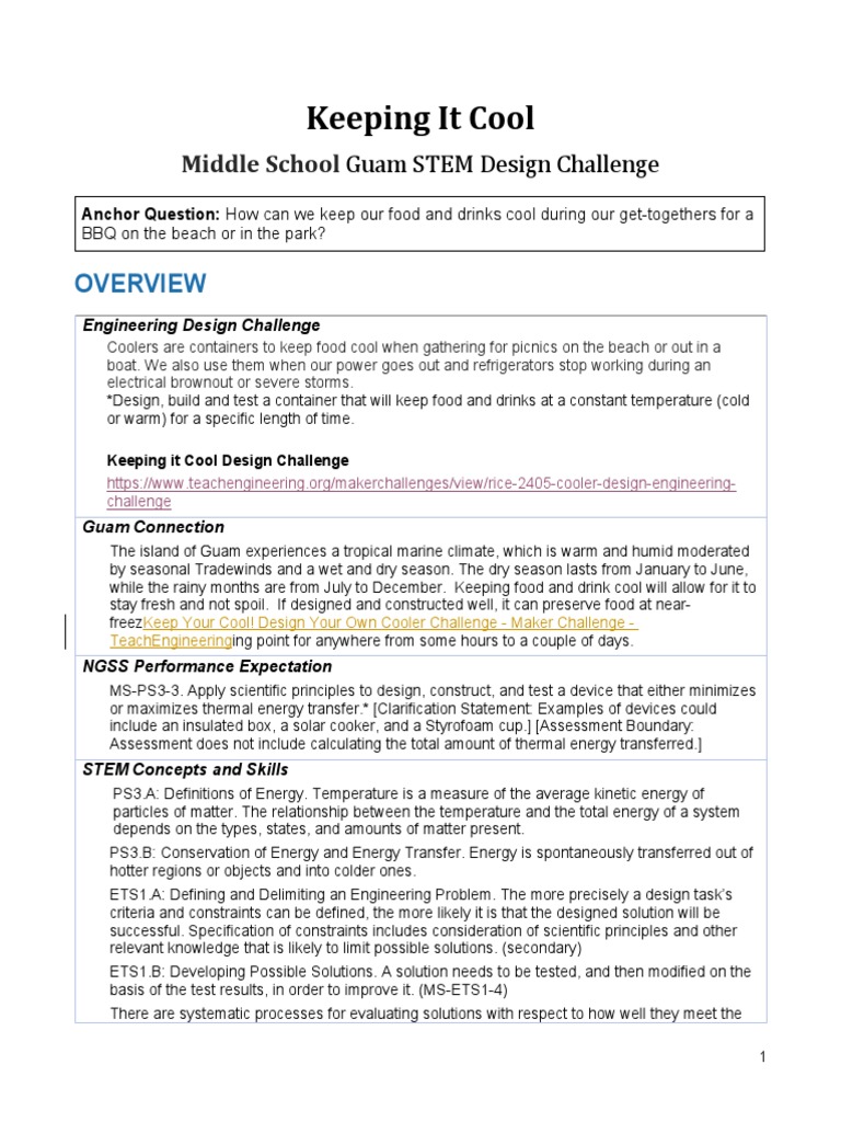 MS Keeping It Cool | PDF | Heat | Design