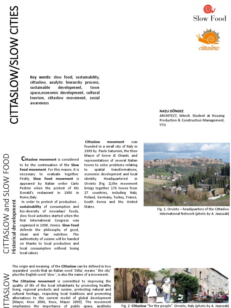 Cittaslow Slow Cities | PDF | City | Urban Planning