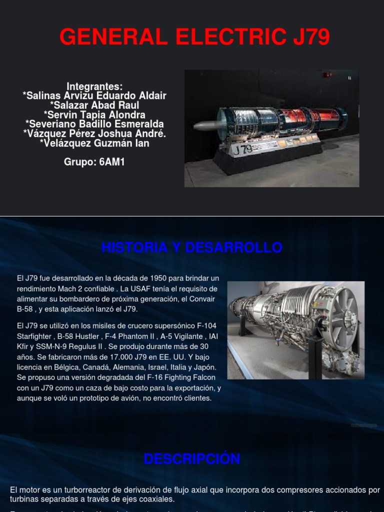 6am1 Mcia General Electric J79 Eb-Sys 2023-1 Presentación | PDF | Acelerador | Engranaje