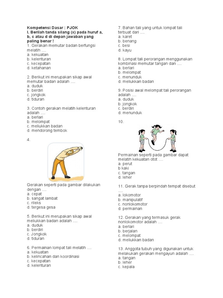 Soal Pjok Kelas 3 SD | PDF