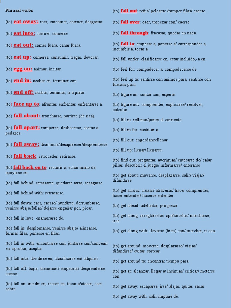 List of Phrasal Verbs 2, Book | PDF