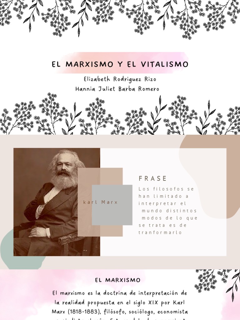 Marxismo y Vitalismo: Teorías Contrastantes | PDF | Ciencias sociales ...