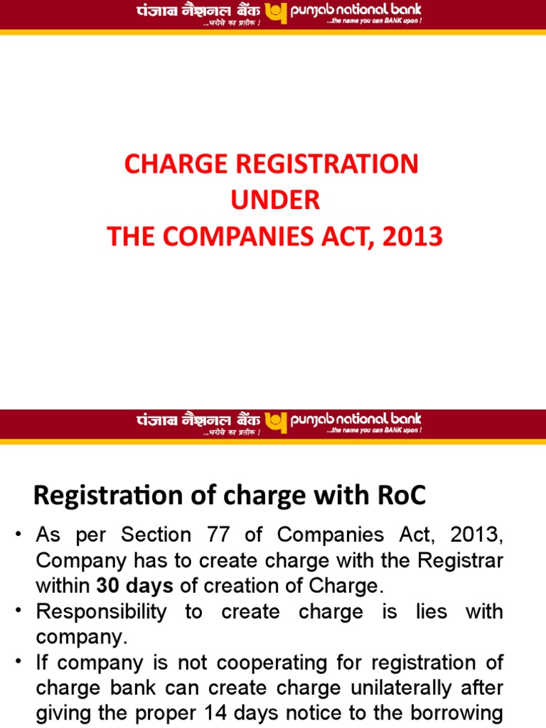 Charge Under Companies Act | PDF | Credit Card