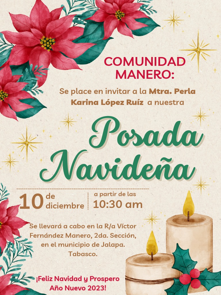 Invitación a Posada Navideña 2023 | PDF