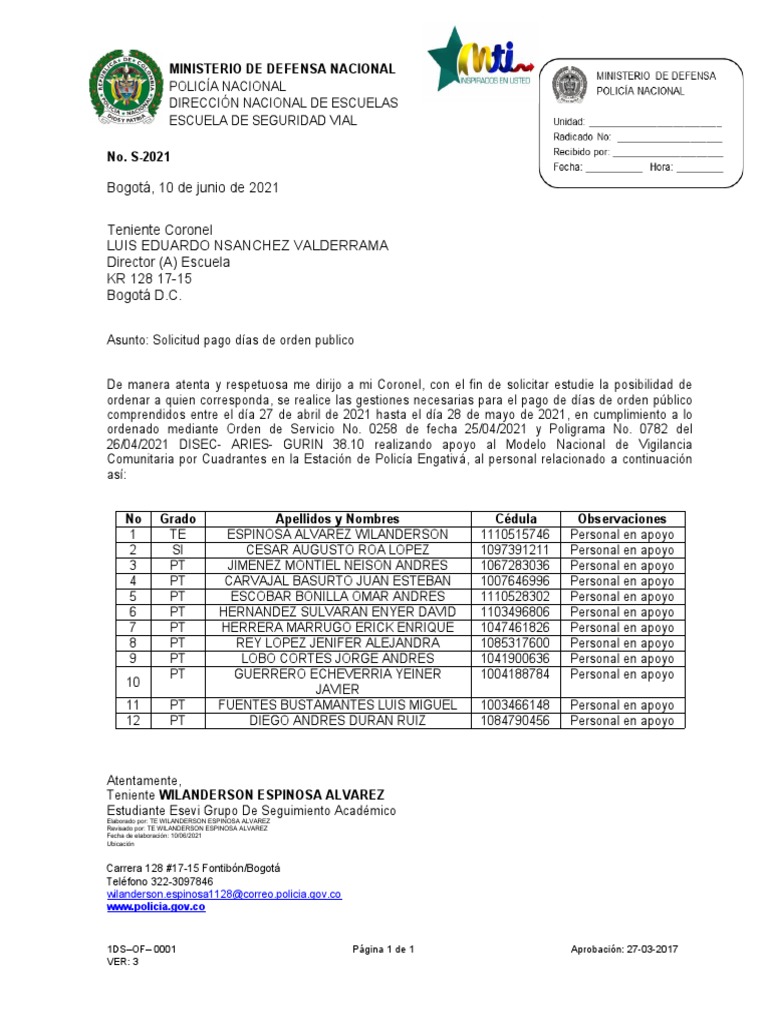 Informe Apoyo Cai Quirigua para Radicar en Gepol | PDF