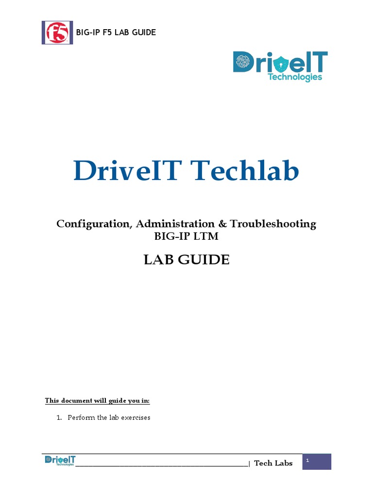 BIG-IP F5 Configuration Lab Guide | PDF