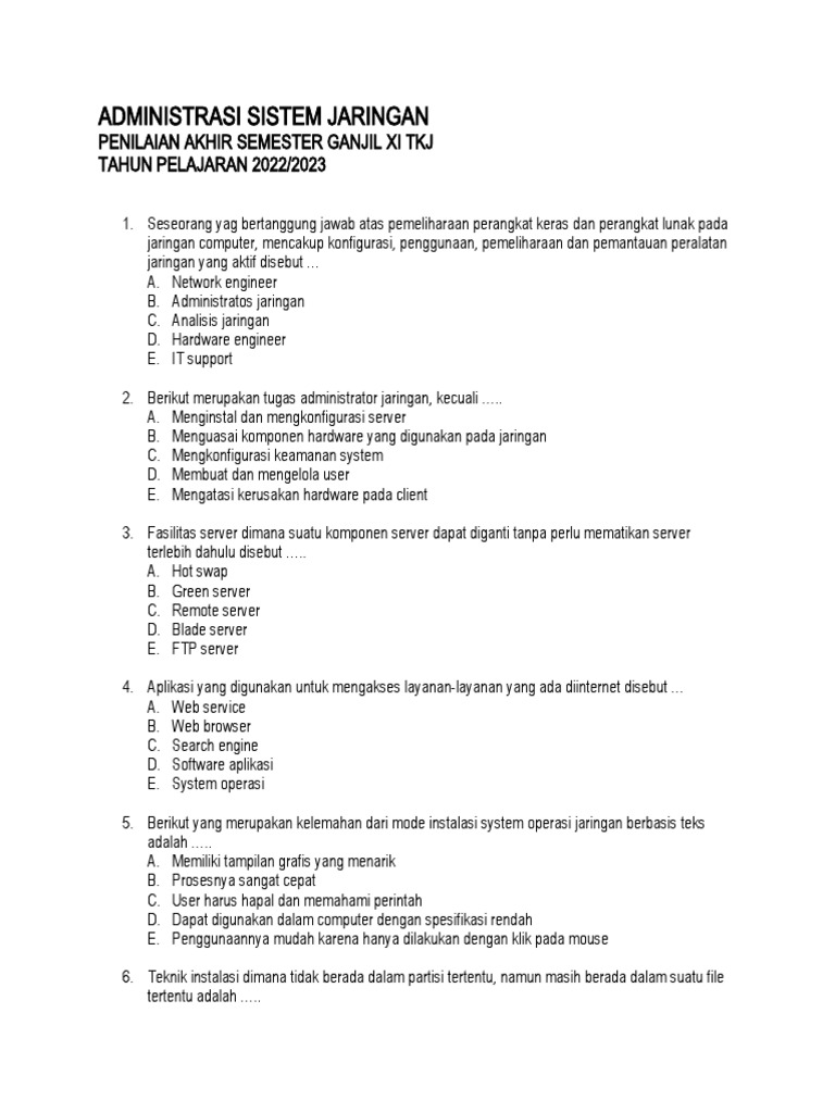 PAS ASJ XI TKJ Yes | PDF