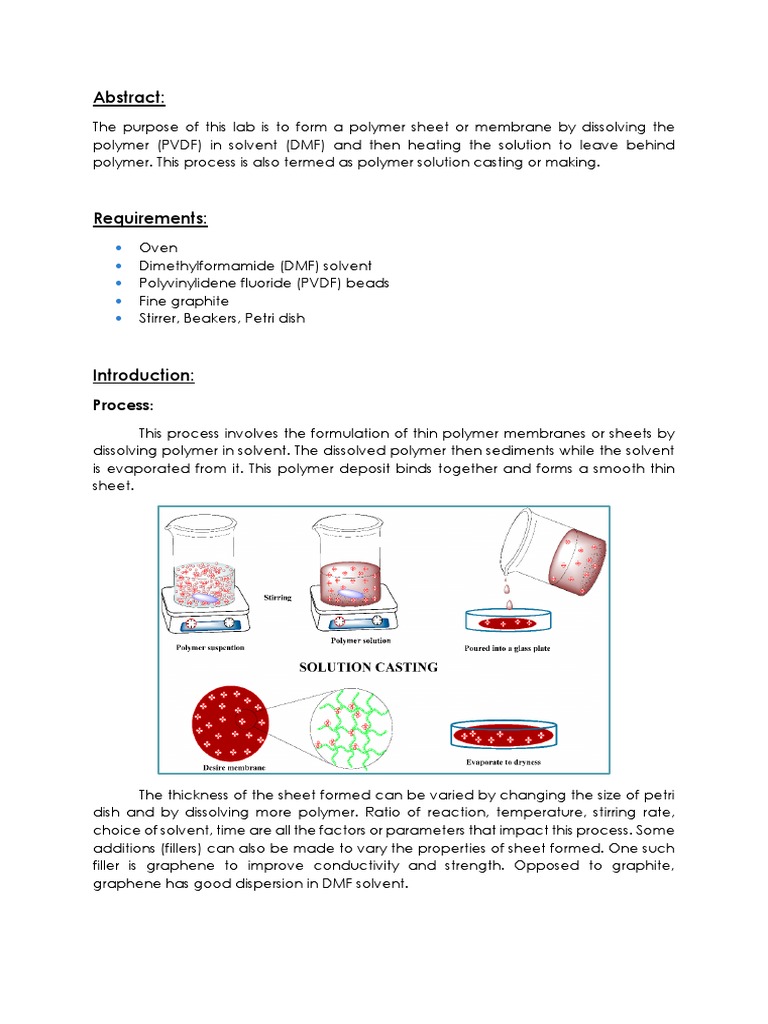 Polymer Solution Casting | PDF