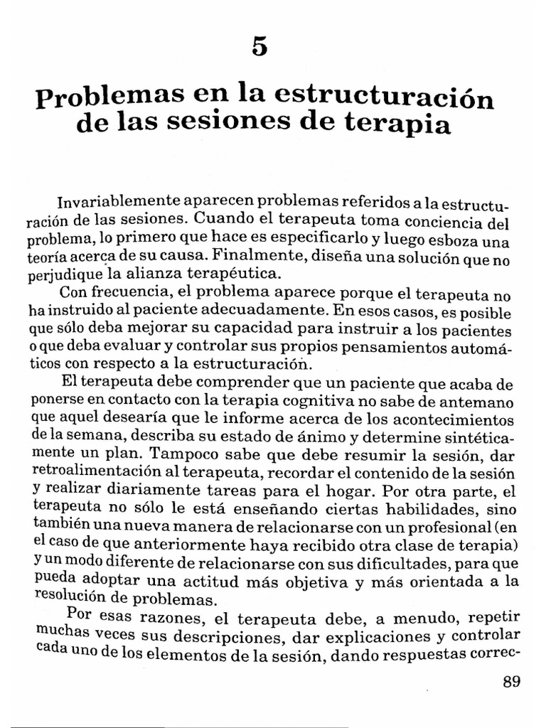 Capi Tulo 5 Terapia Cognitiva | PDF