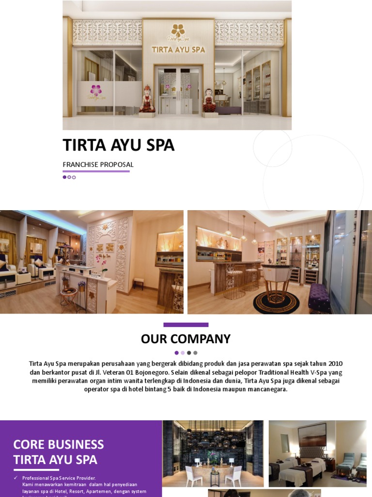 Franchise Tirta Ayu Spa Proposal Ind | PDF