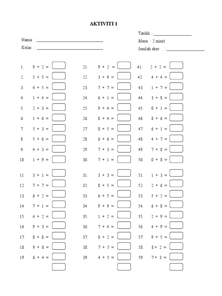 Latihan Congak | PDF