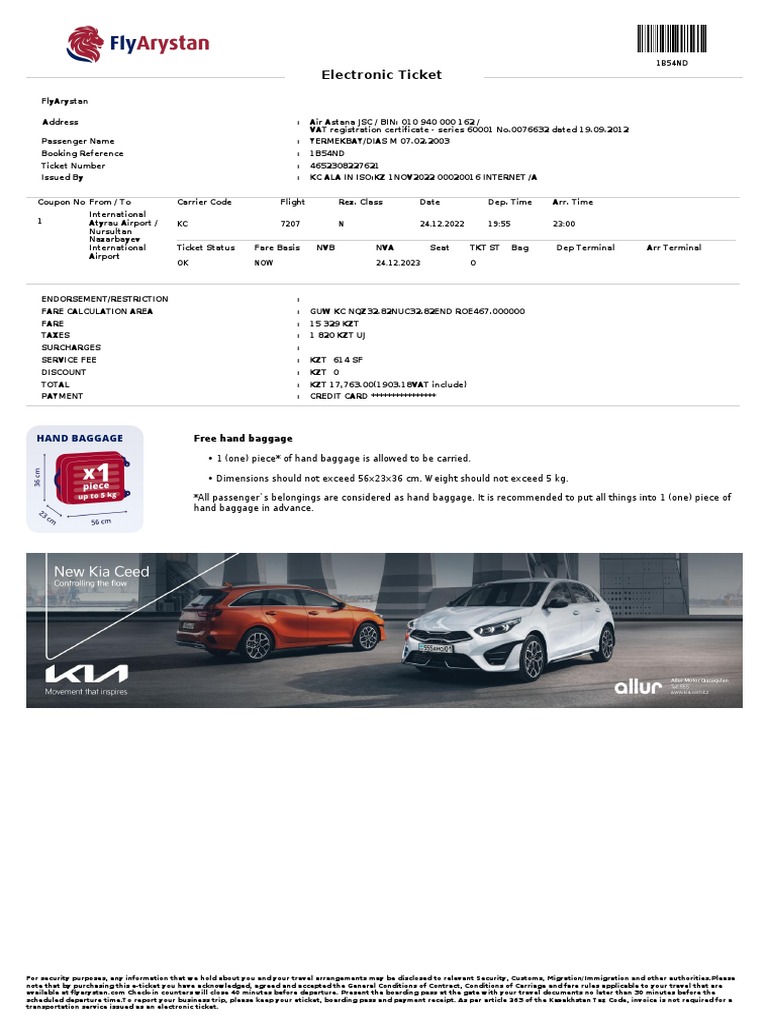 1B54ND Tickets | PDF | Service Industries | Transport