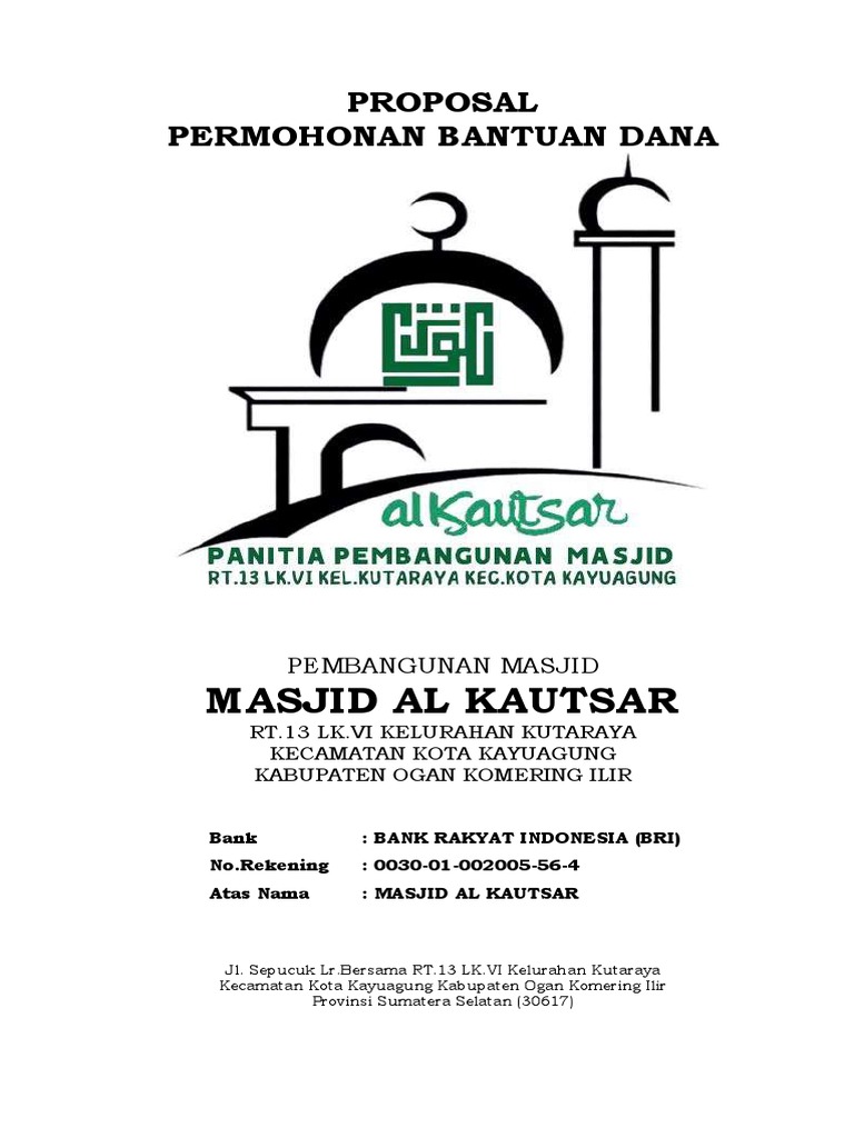 Proposal Masjid Al Kautsar | PDF