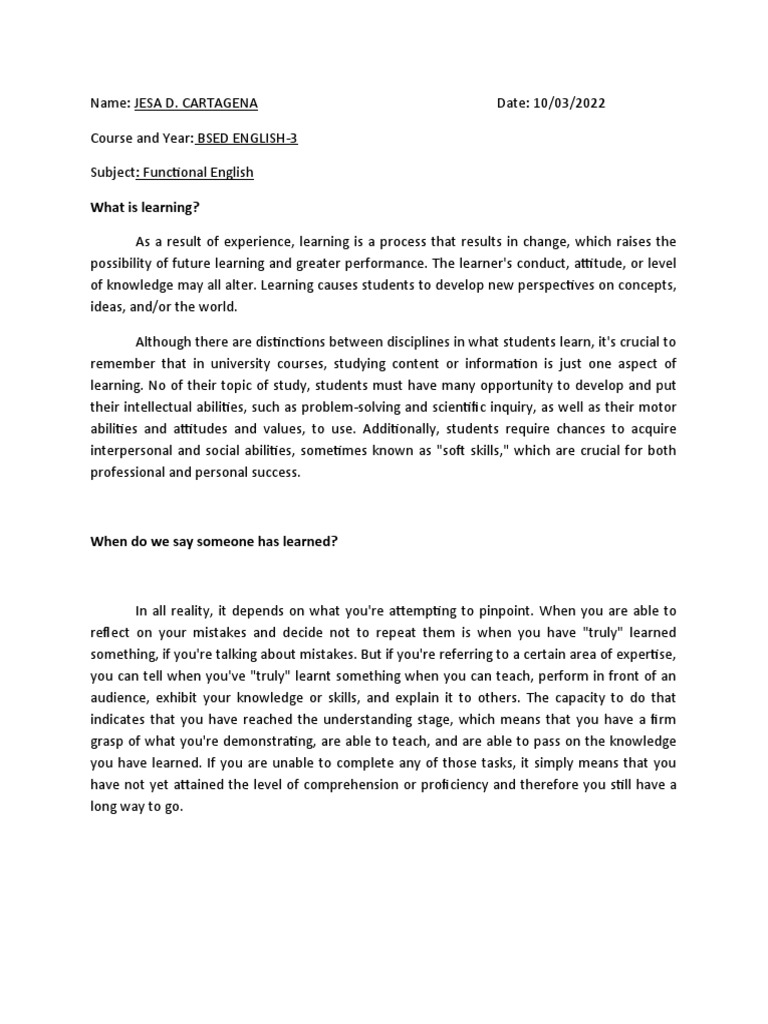 Functional English | PDF | Career & Growth | Wellness