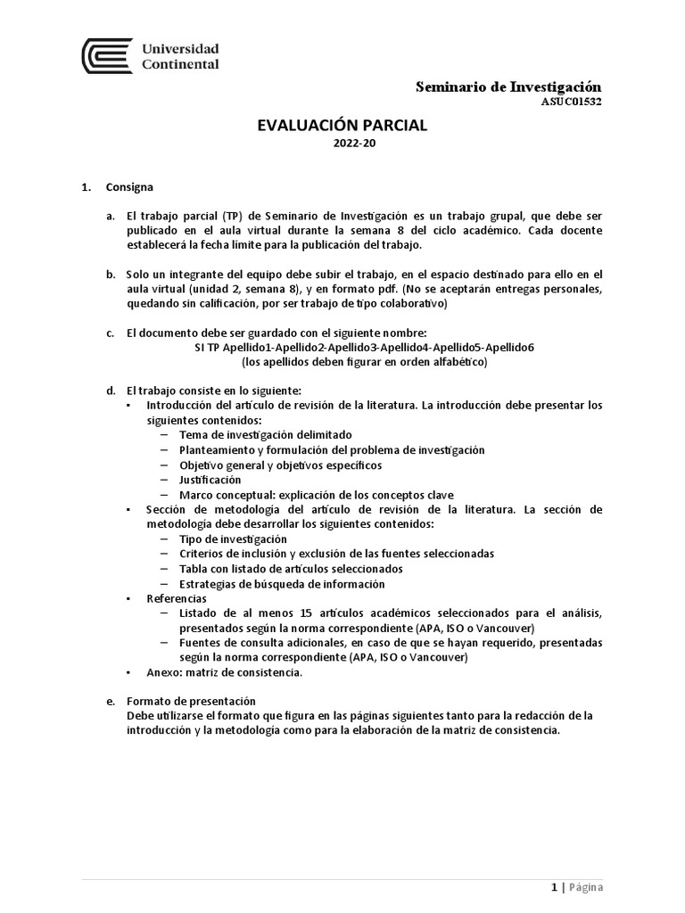 Evaluacion Parcial | PDF | Evaluación | Bases de datos