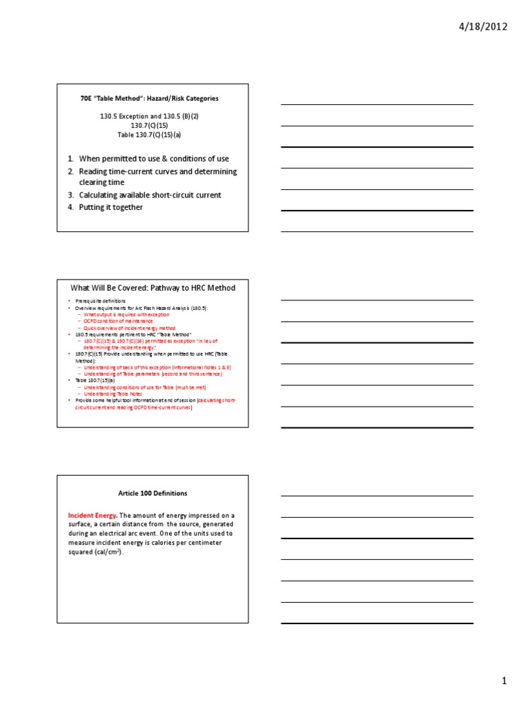 Arc Flash Analysis Madison-Table-Method | PDF