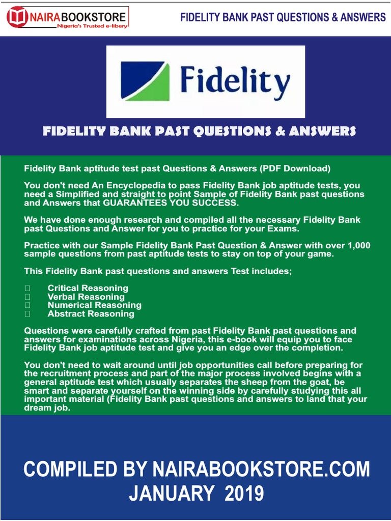 Fidelity Bank Past Questions | PDF | Test (Assessment) | Logic