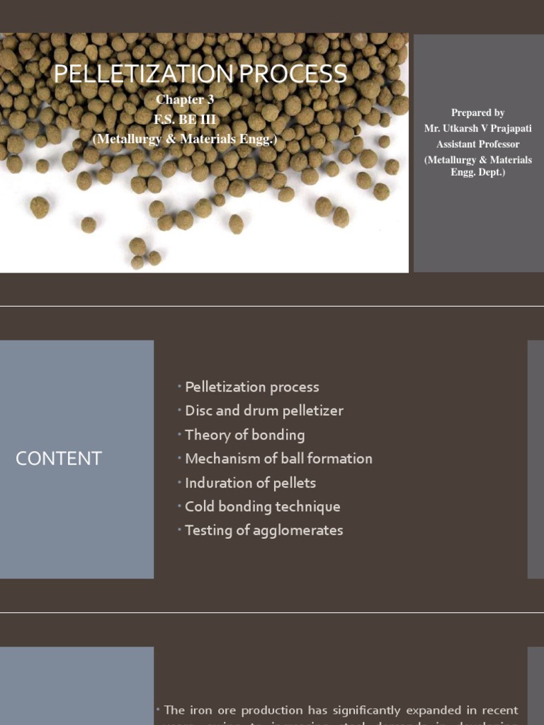 Chapter 3 Pelletization | PDF | Iron Ore | Porosity