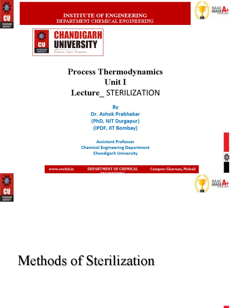 Unit 1 Methods of Sterilization | PDF