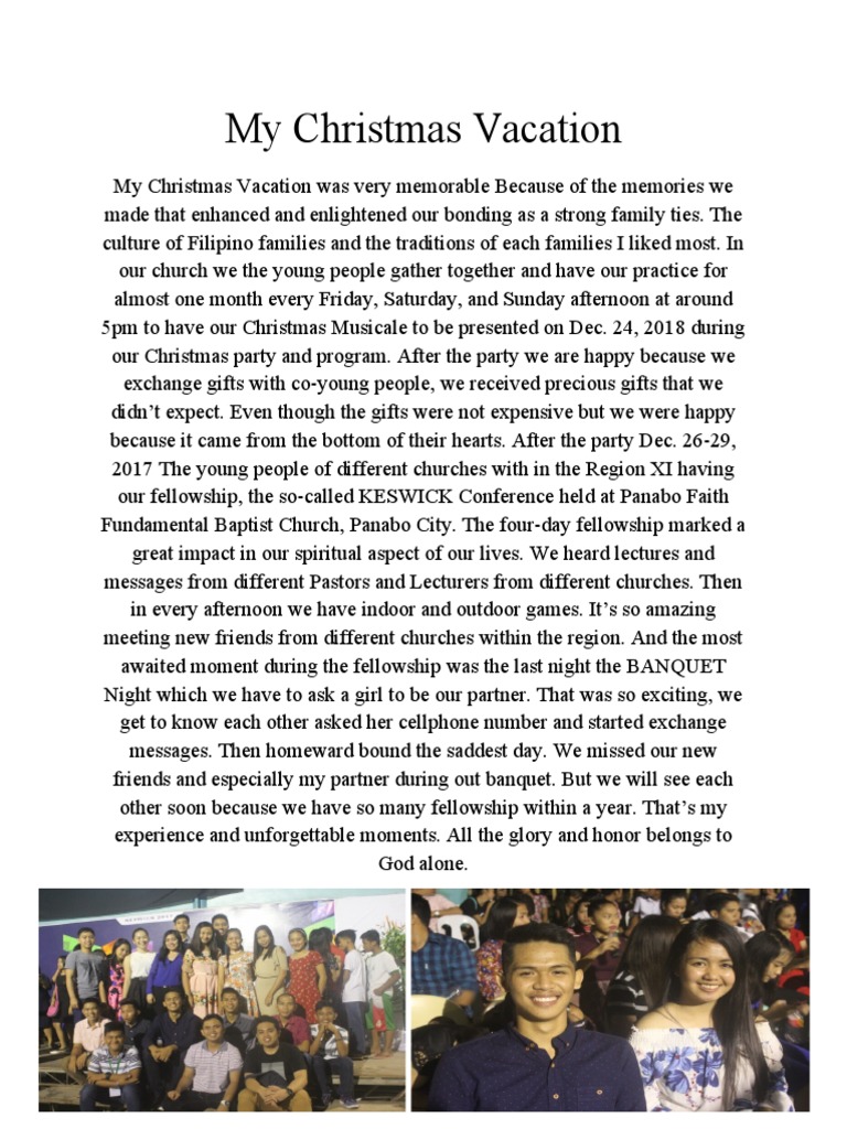 My Christmas Vacation | PDF