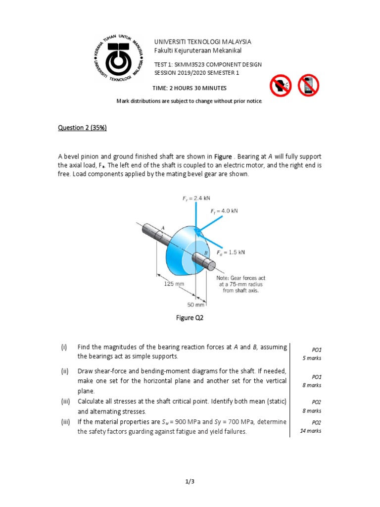 Example and Solution 3B Component Design | PDF | Building Engineering | Mechanical Engineering