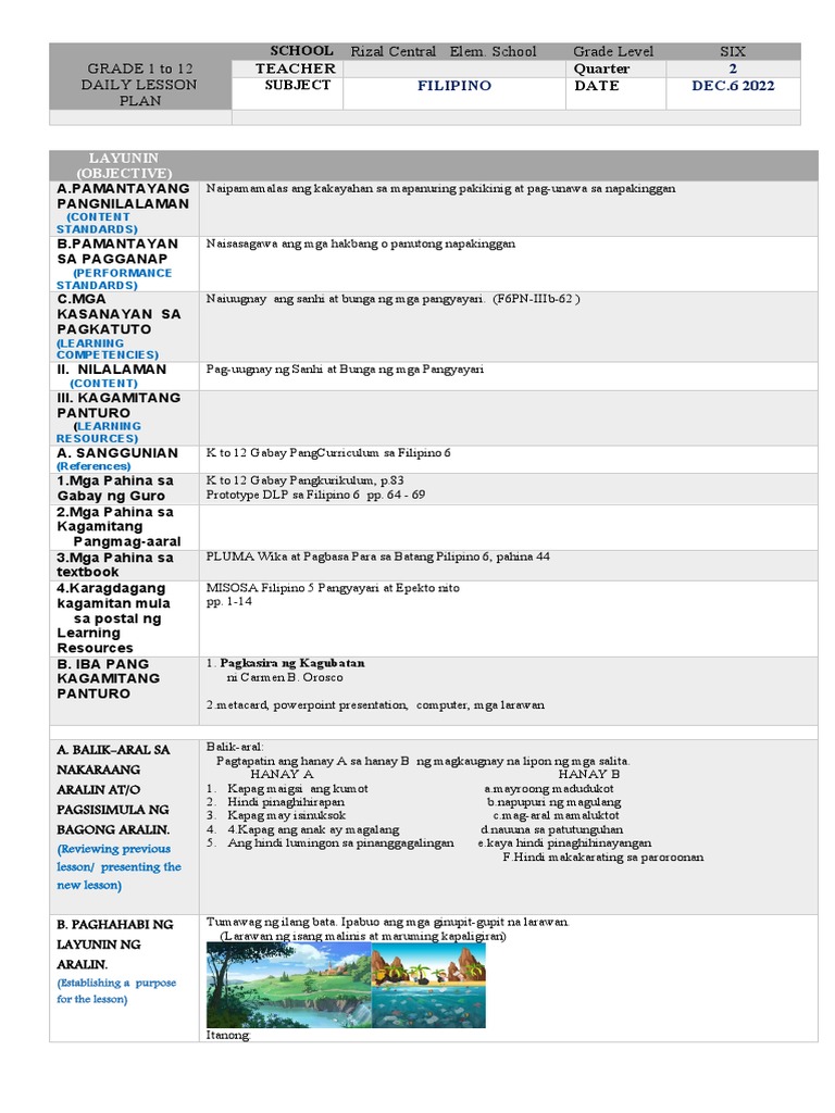 Filipino 6 Cot 1 | PDF