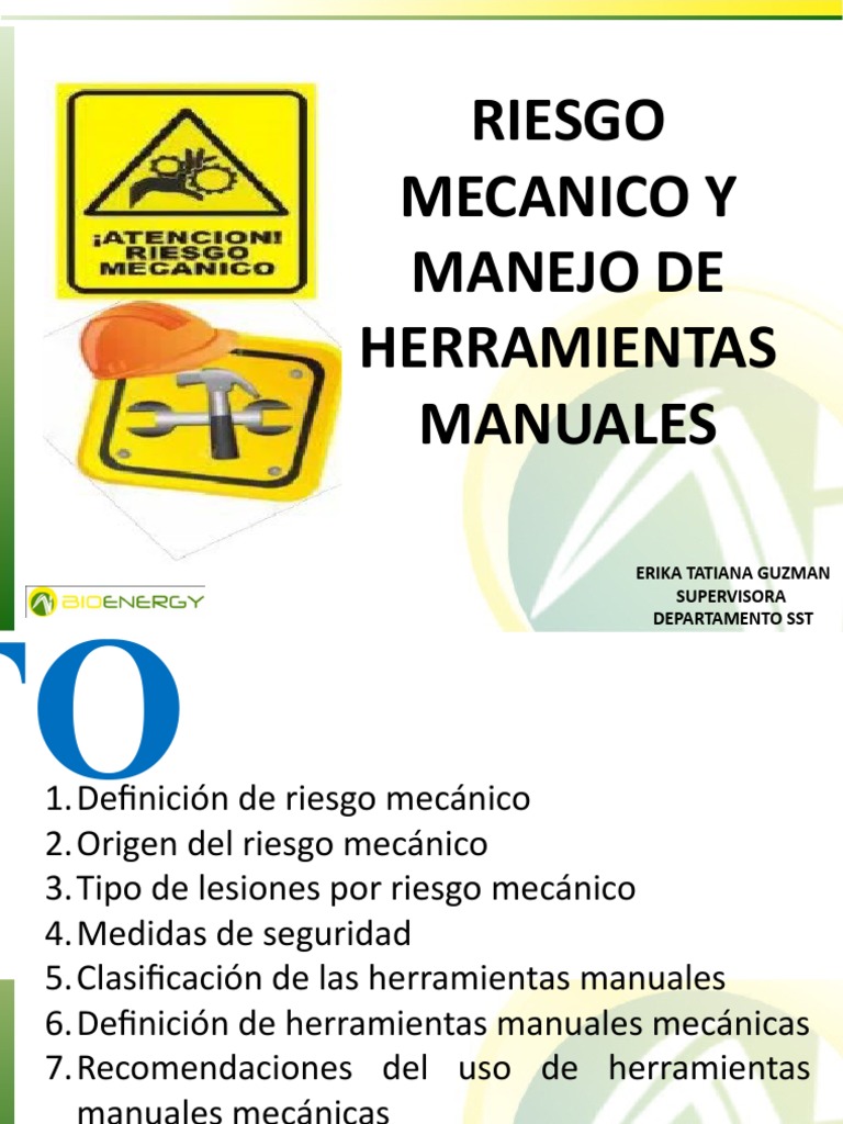 Peligro Mecanico | PDF | Herramientas | Seguridad y salud ocupacional