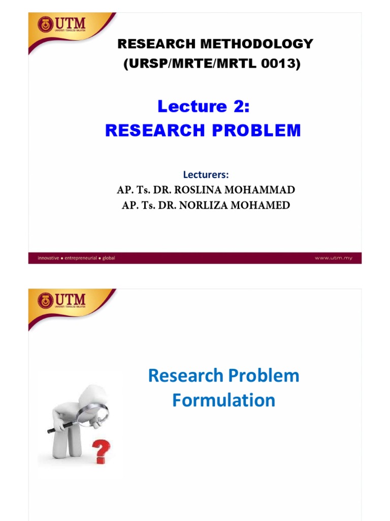 RM - Lecture 2 - Problem Identification | PDF | Simulation | Cognition RM - Lecture 2 - Problem Identification | PDF | Simulation | Cognition
