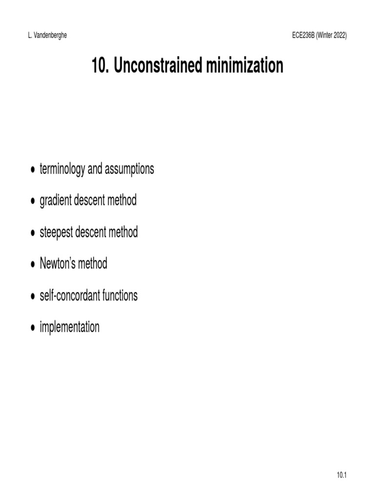 Unconstrained | PDF | Mathematical Optimization | Logarithm