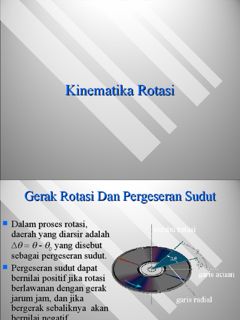 Kinematika Rotasi: Pergeseran Sudut dan Kecepatan | PDF