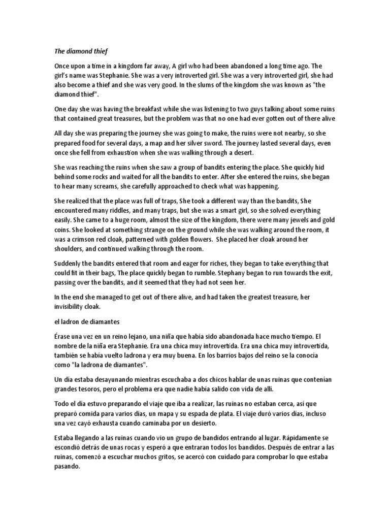 The Diamond Thief Esp | PDF