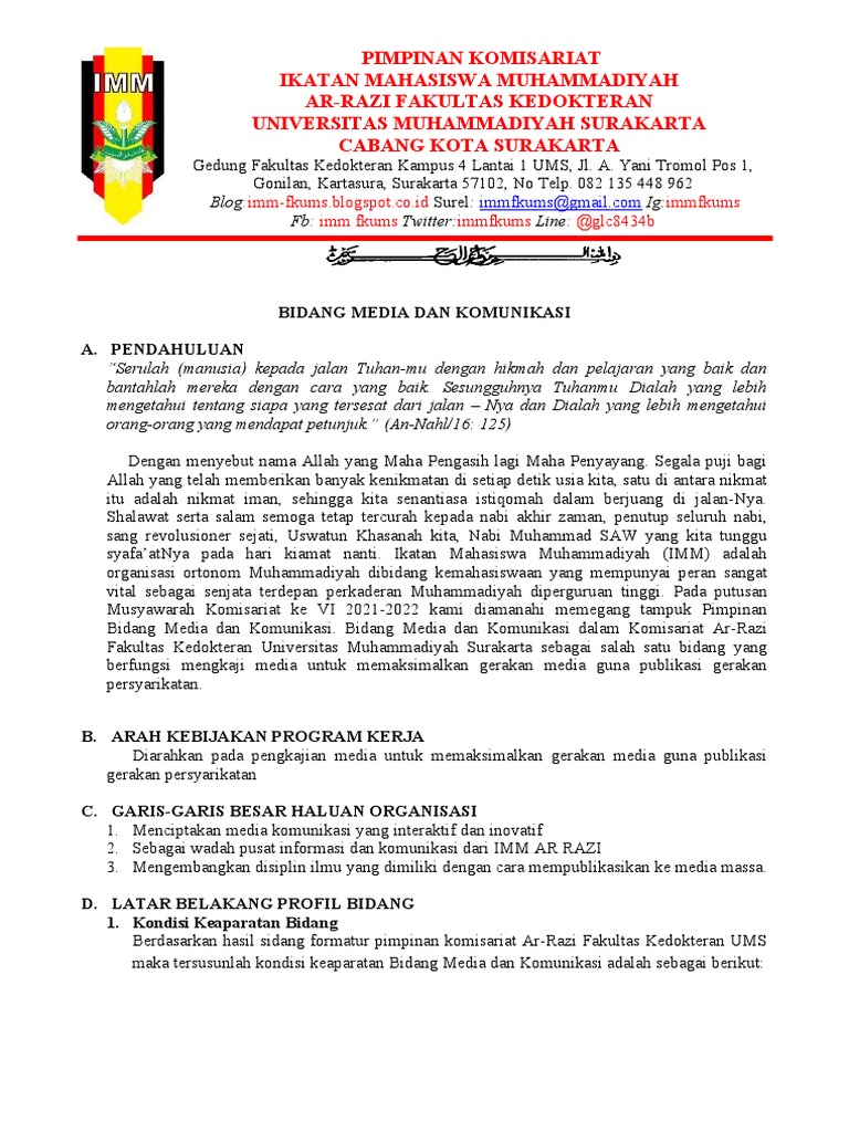 Draf Raker Bidang Medkom 2022 | PDF