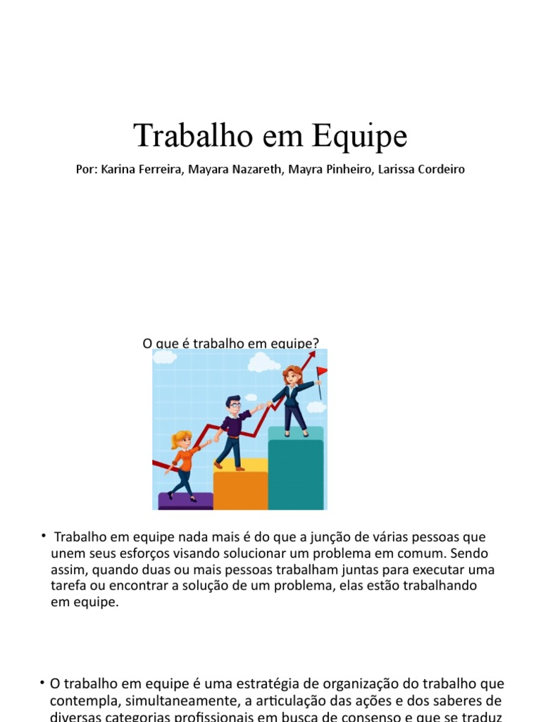 Trabalho em Equipe | PDF | Enfermagem