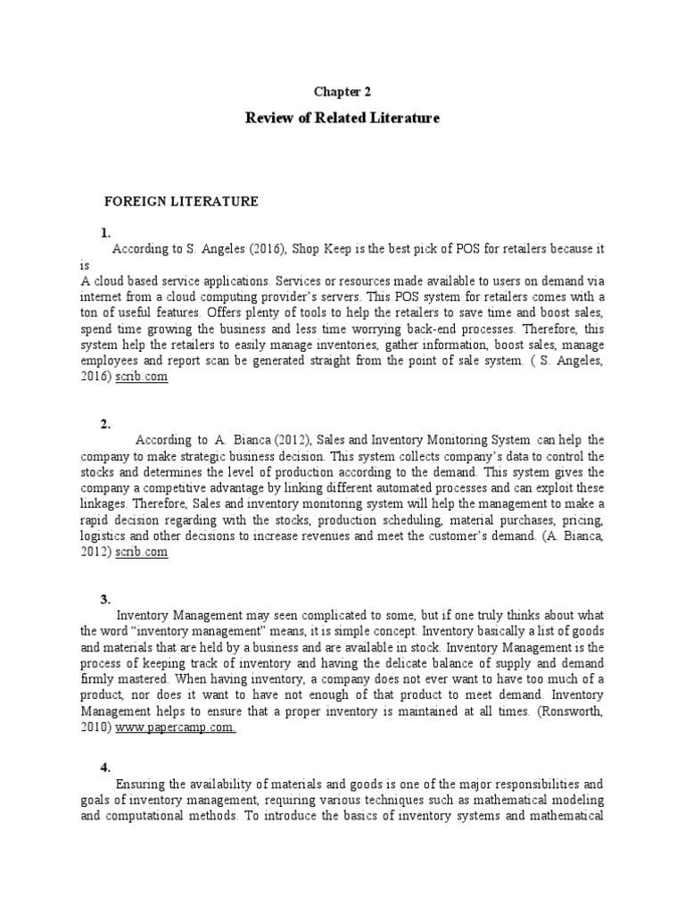 Chapter 2 | PDF | Point Of Sale | Inventory
