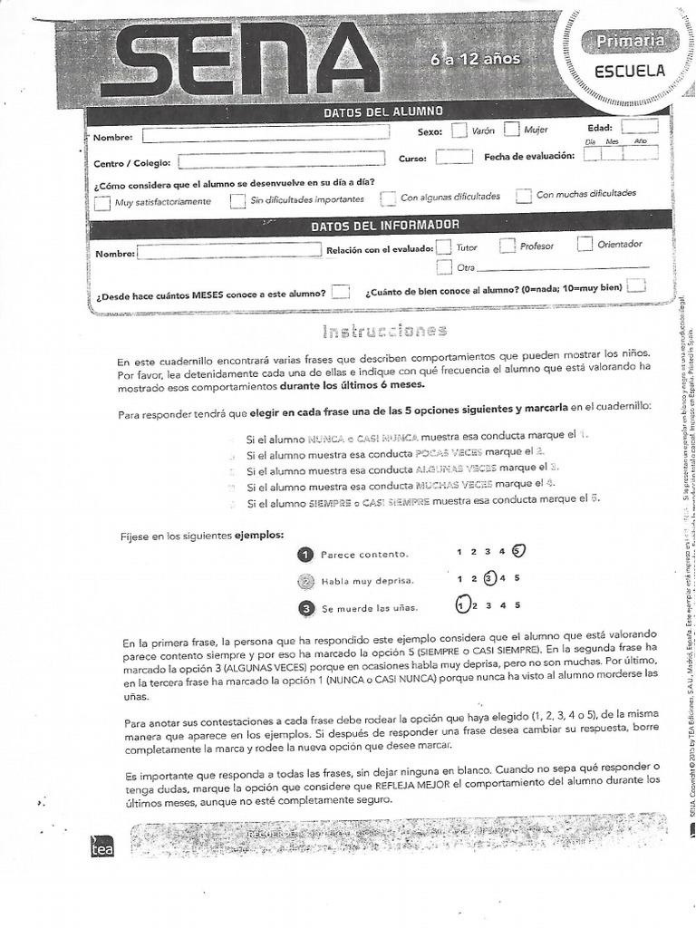 Sena Primaria Escuela 6-12 Años | PDF