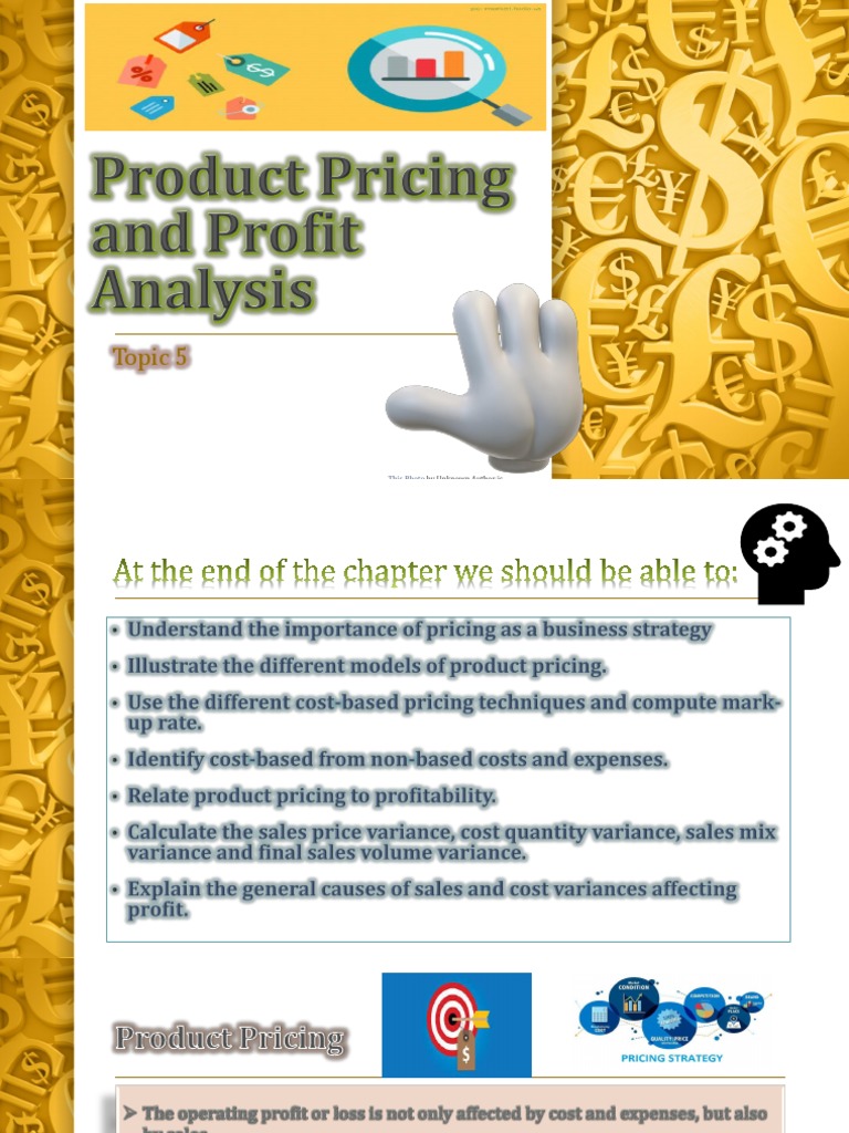 Topic 5 - Product Pricing Profit Analysis | PDF | Elasticity (Economics) | Supply And Demand