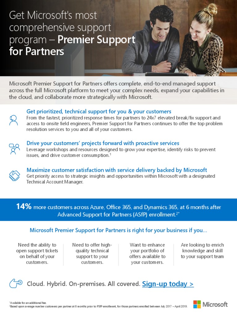 Premier Support For Partners Fact Sheet Sample | PDF | Cloud Computing ...