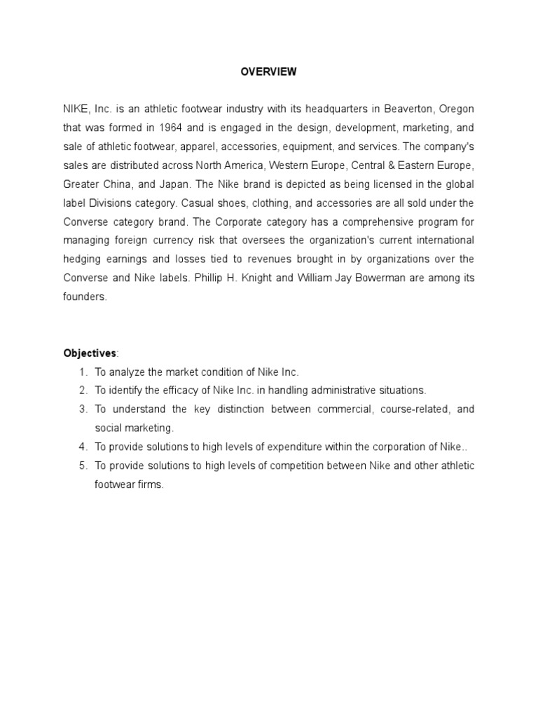 Case Study | PDF | Nike | Inventory