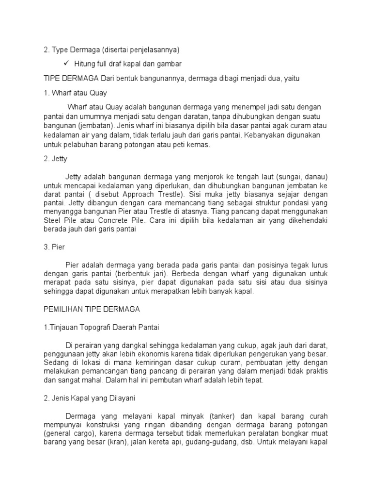 Tugas No.2 Perencanaan Pelabuhan | PDF