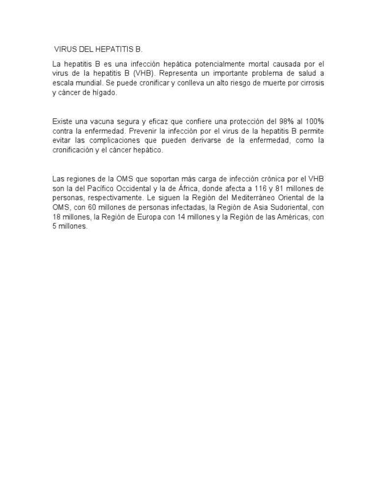 Hepatitis B: Riesgos y Prevención | PDF
