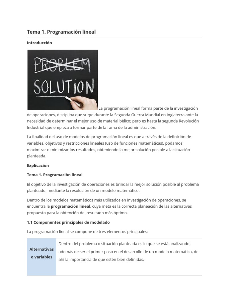 Tema 1 y 2 Mod | PDF | Programación lineal | Matemáticas Aplicadas