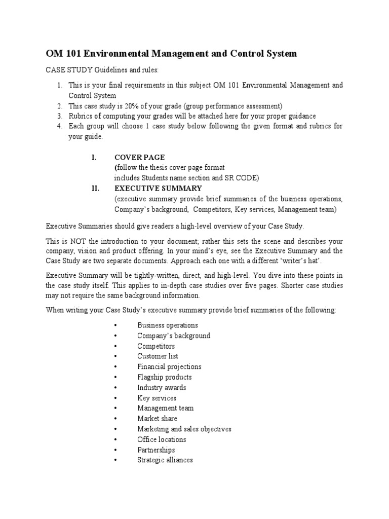 Case Study Environmental | PDF | Agriculture | Economic Growth